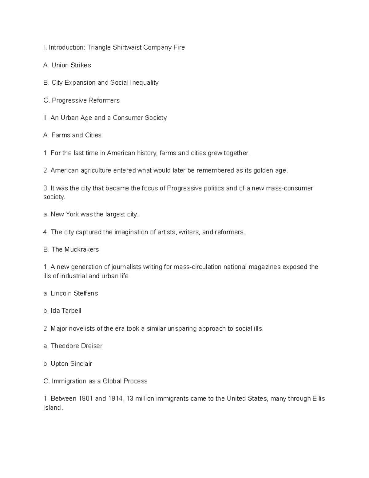 Ch 19 Outline - History 1302- Garner - I. Introduction: Triangle ...