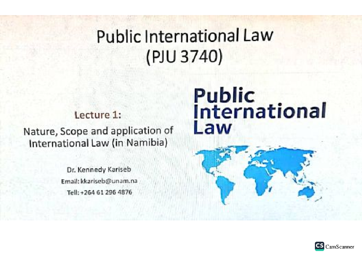 PIL Class UNIT 1 Slides - Public International Law - Studocu