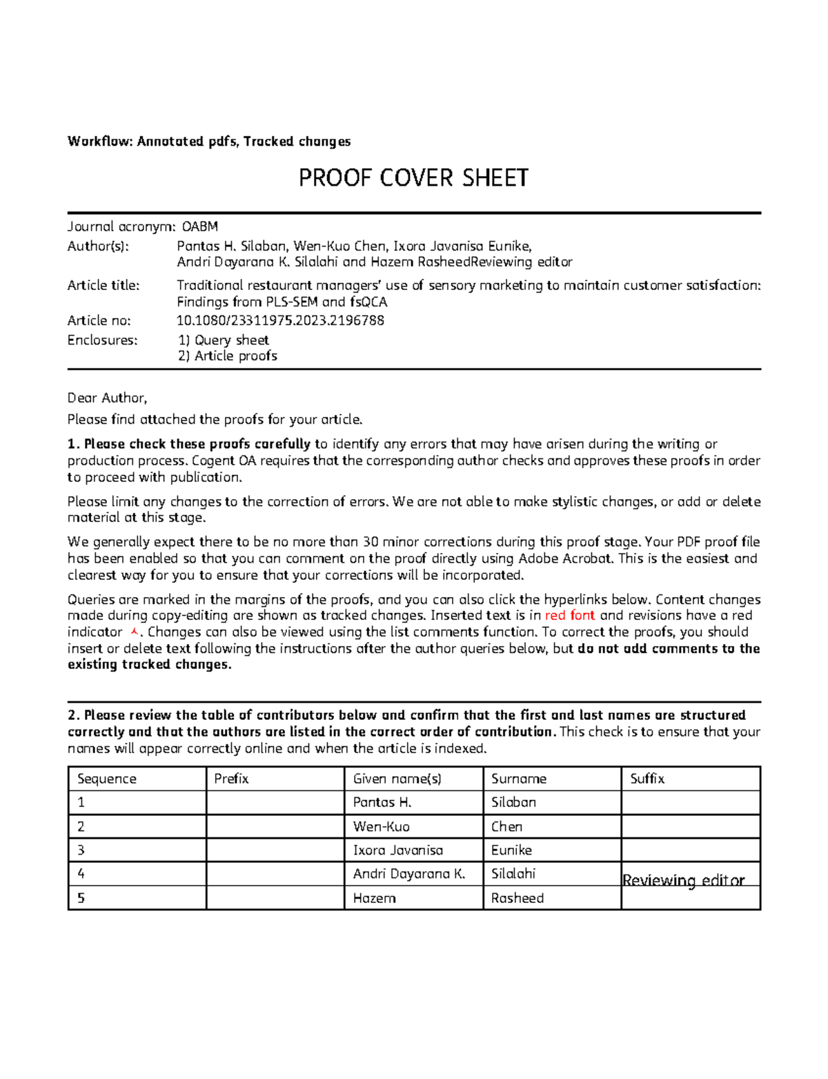 5.Bukti Kinerja Proof Cover Sheet - Workflow: Annotated pdfs, Tracked changes PROOF COVER SHEET ...