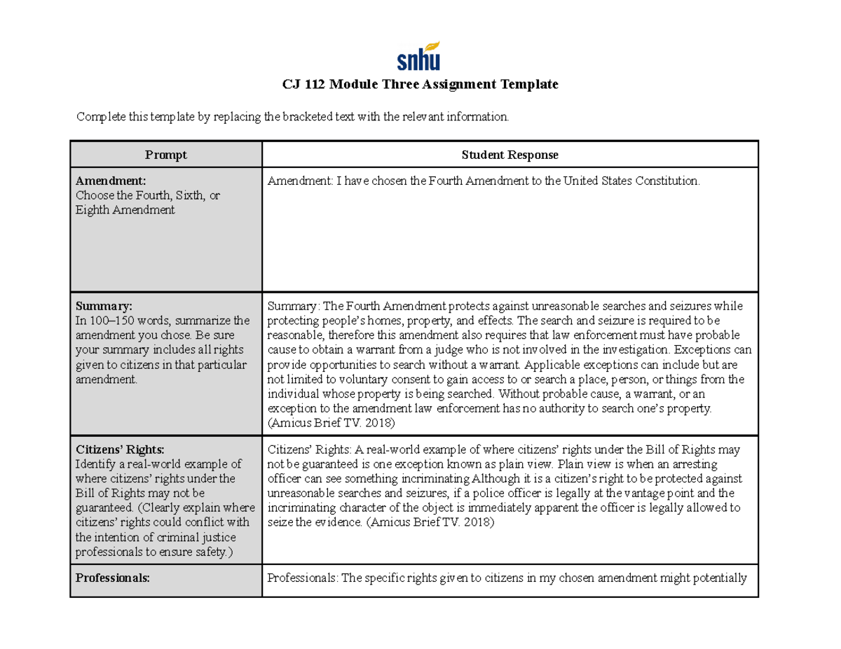 CJ 112 Module Three Assignment Template - CJ 112 Module Three ...