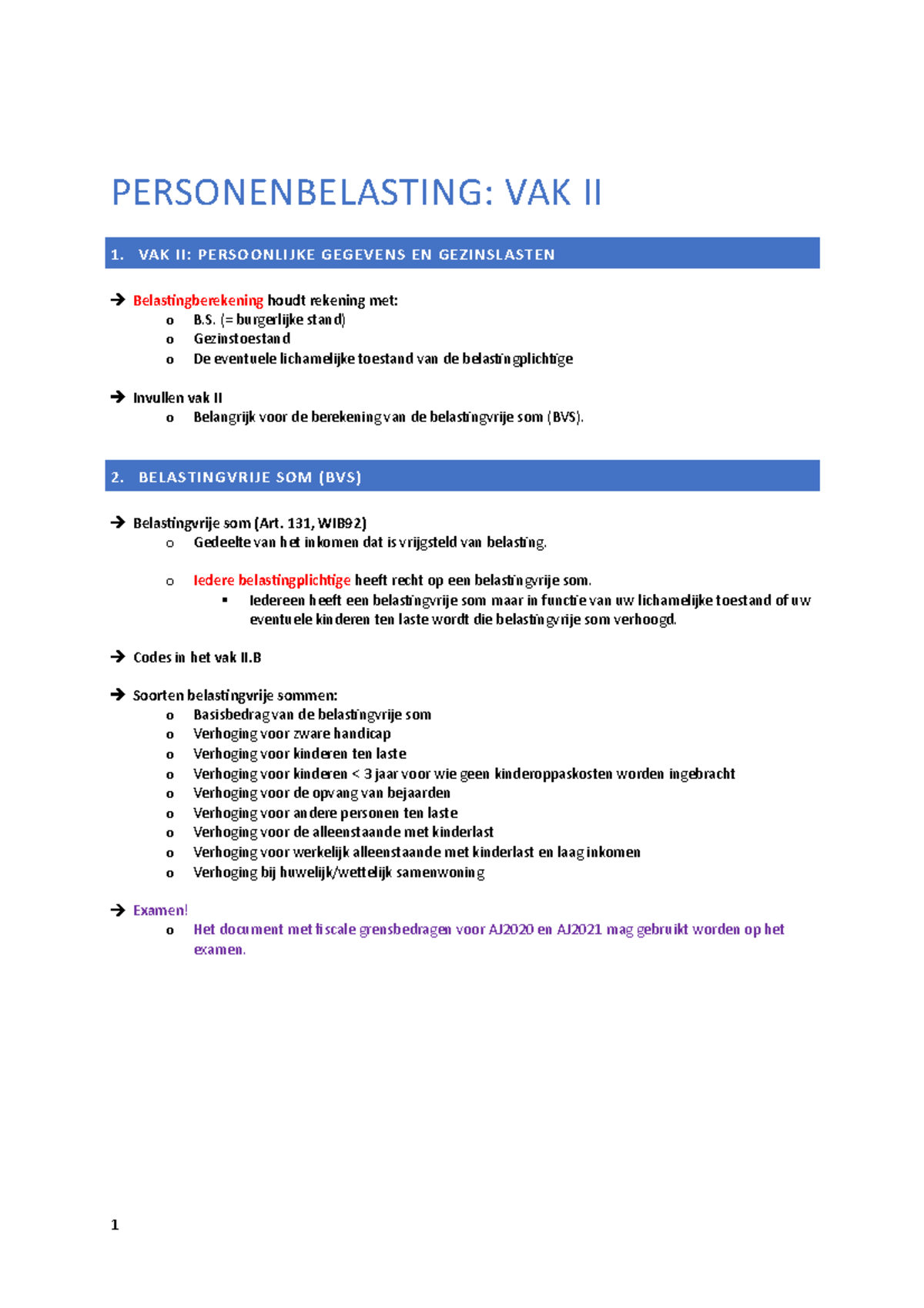 Deel 3 samenvatting personenbelasting 2AF - Personenbelasting 1 ...
