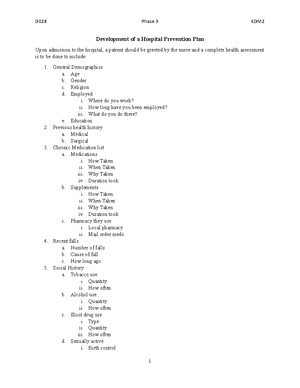 D028 CDM2 Phase 1 - task for to complete class - Briefly discuss the ...