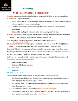 Psychology - Unit 1 - Psychology UNIT – 1 : ESSENCE OF PSYCHOLOGY ...
