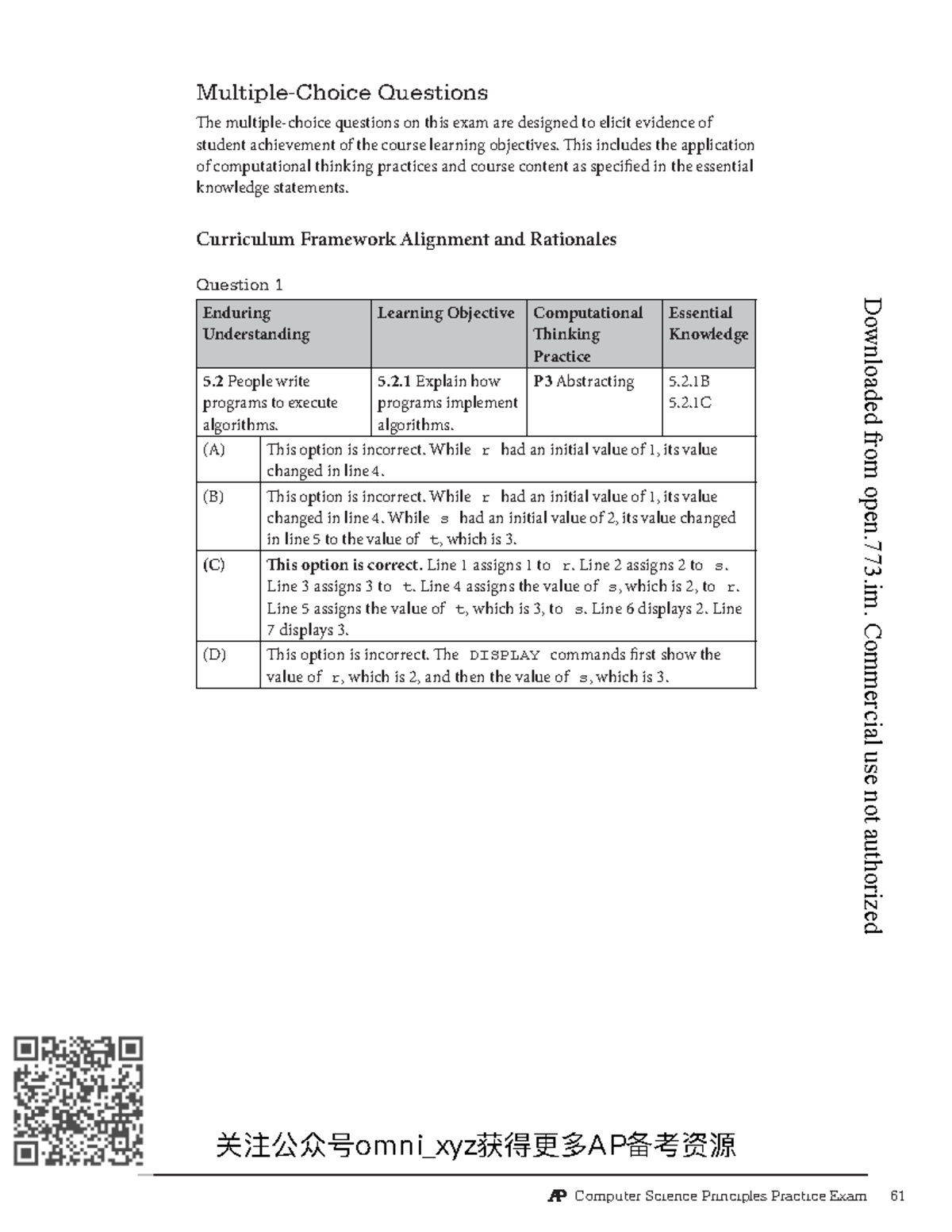 2016 - AP Practice Test - Multiple-Choice Questions !e multiple-choice ...
