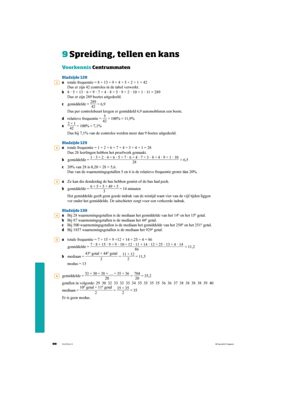 3A - Uitwerkingen H9 (12e editie) - Wiskunde - Studeersnel