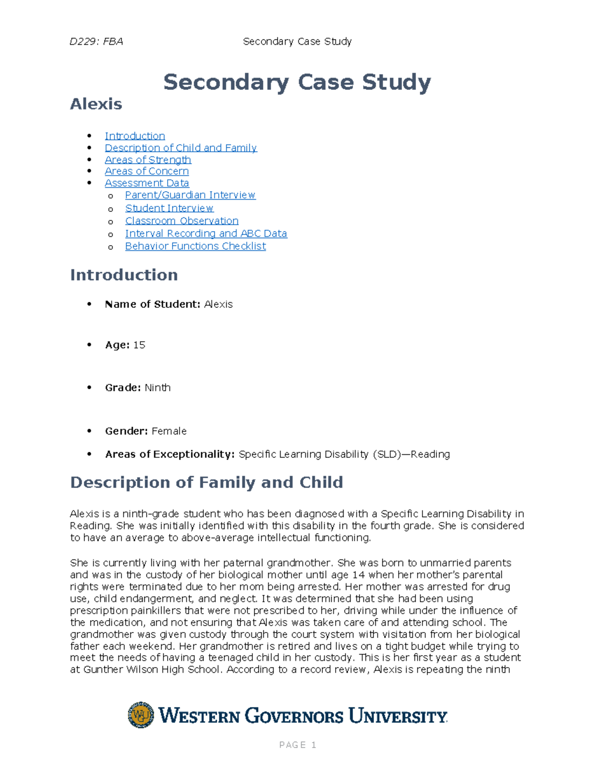 Secondary Case Study - Didn't choose this case - Secondary Case Study ...