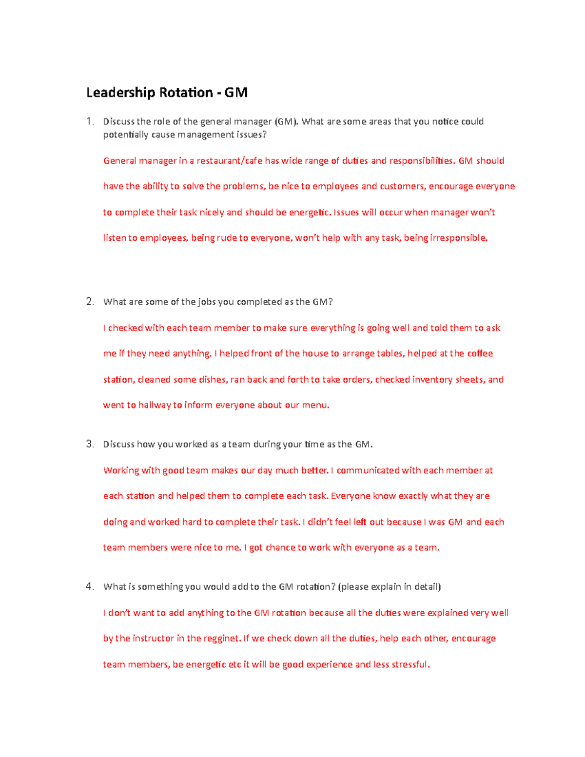 Leadership Rotation experience - Leadership Rotation - GM Discuss the ...
