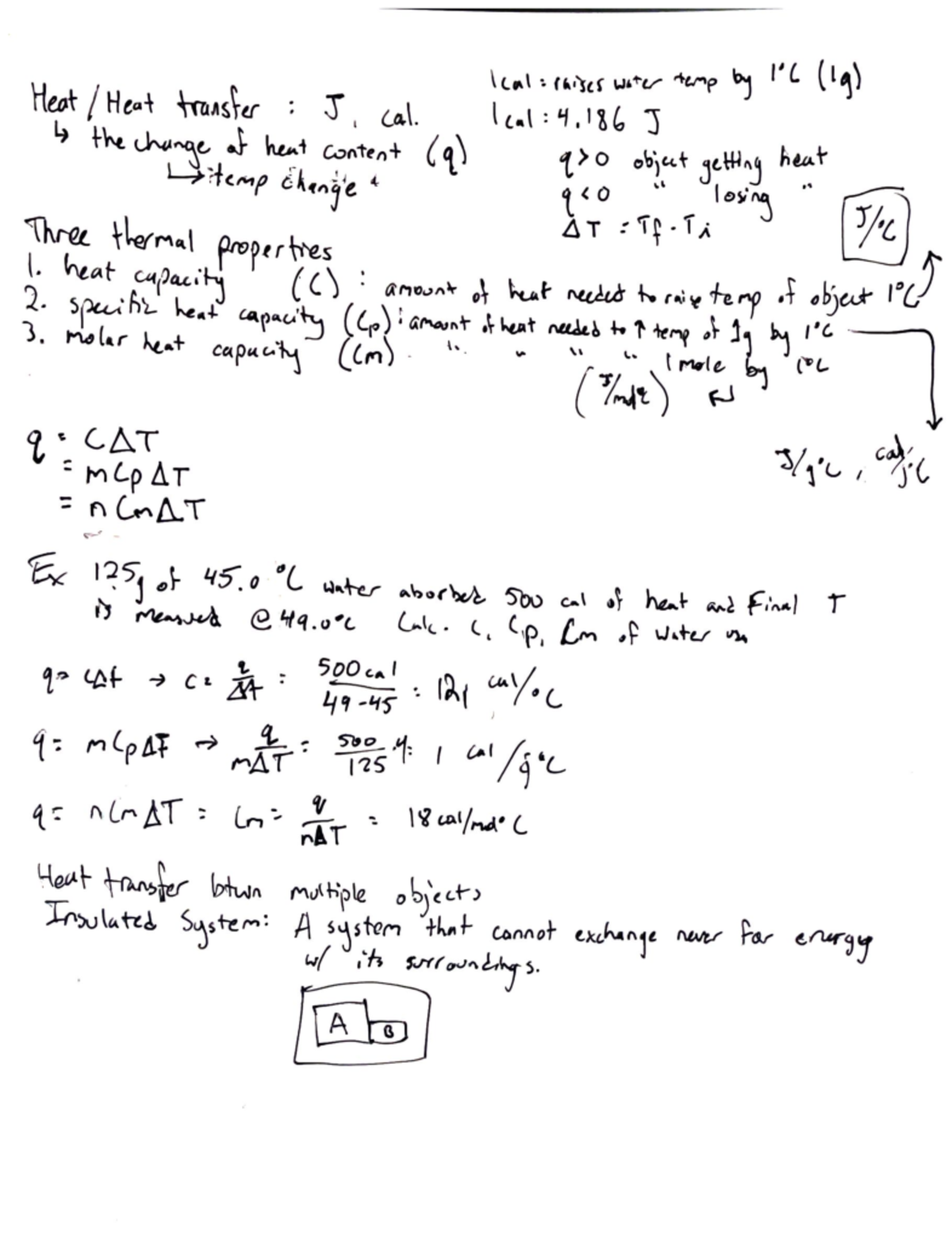 Thermochemistry - Lecture notes 24 - quo Ical: raises water temp by 16 ...