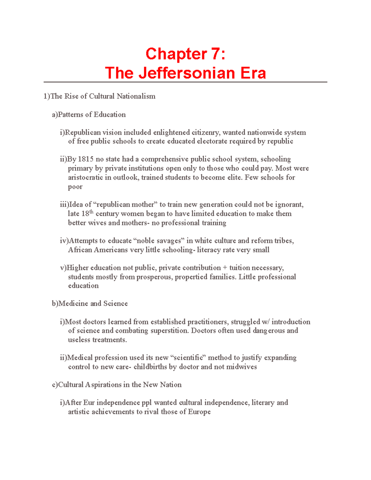 Chapter 7 The Jeffersonian Era - Chapter 7: The Jeffersonian Era 1)The ...