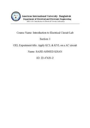 OEL IEC R Asmaul Hossain Akash 20-44209-3 - American International ...