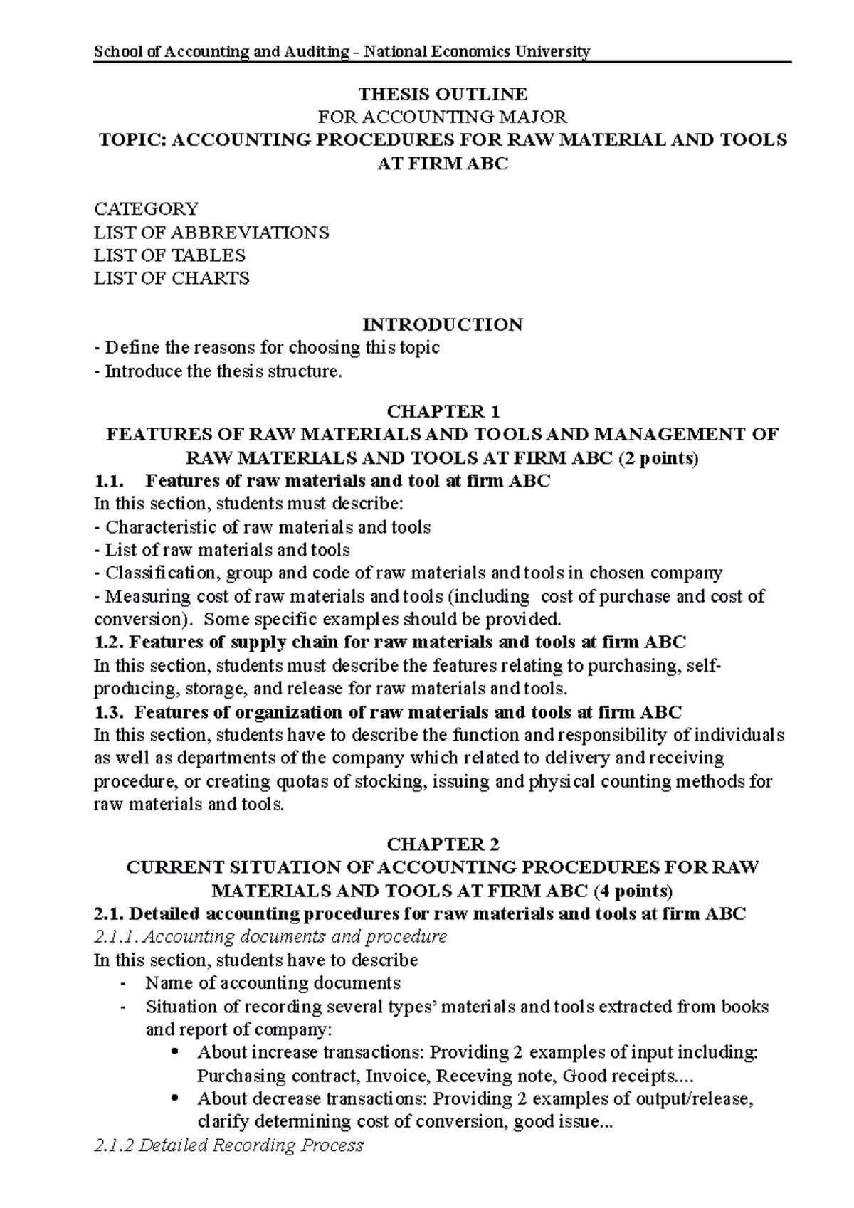 3 Thesis- Outline -Material and tool - School of Accounting and ...