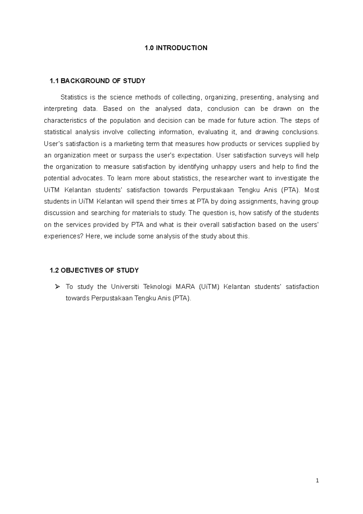 379096906-Qmt181-Assignment - 1 INTRODUCTION 1 BACKGROUND OF STUDY ...