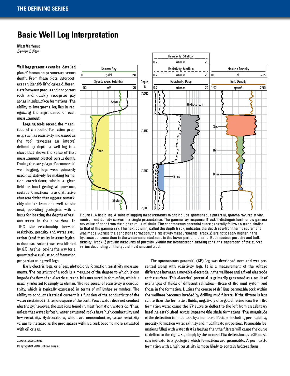 Defining-Log-Interpretation - THE DEFINING SERIES Basic Well Log ...