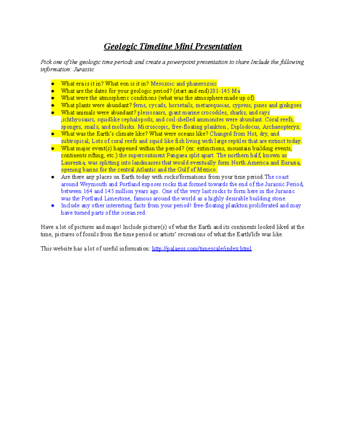 Copy of Geologic Timeline Mini Presentation - Geologic Timeline Mini ...