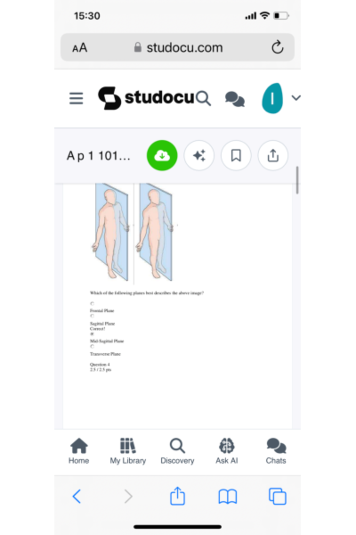 Ap1 - Document - BIOL207 - 15:30 AA studocu E studocuQ I V Ap 1 101 ...