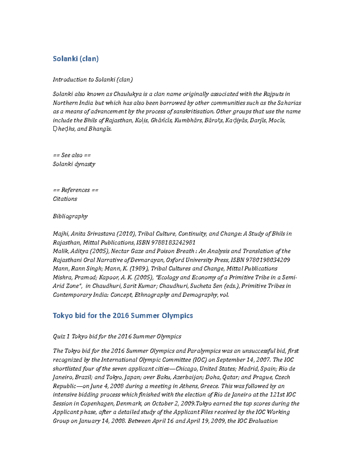 POLS157 Quiz Solanki (clan) - Solanki (clan) Introduction to Solanki ...