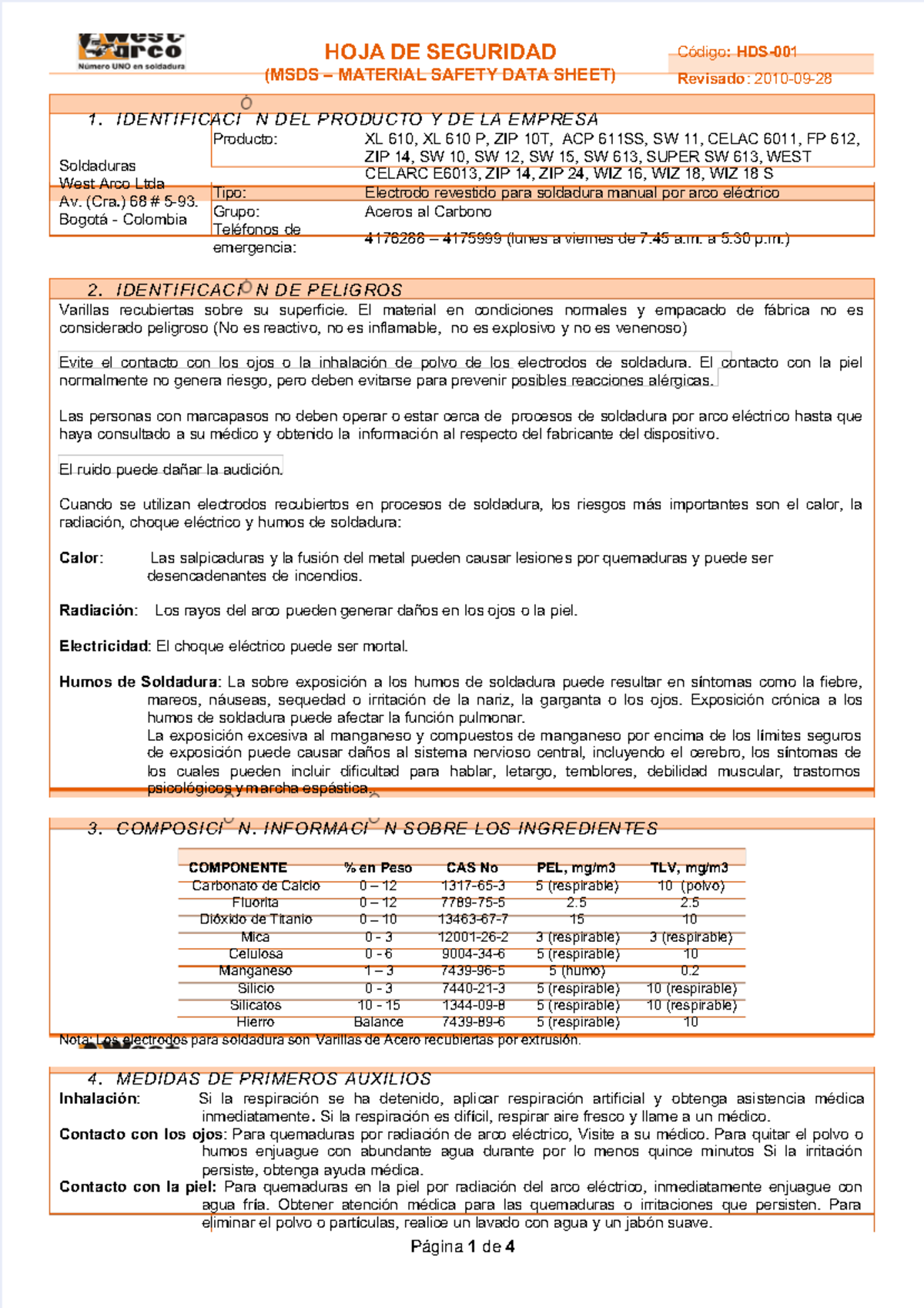 Dokumen - desempeño acade,ico - HOJA DE SEGURIDAD (MSDS – MATERIAL ...