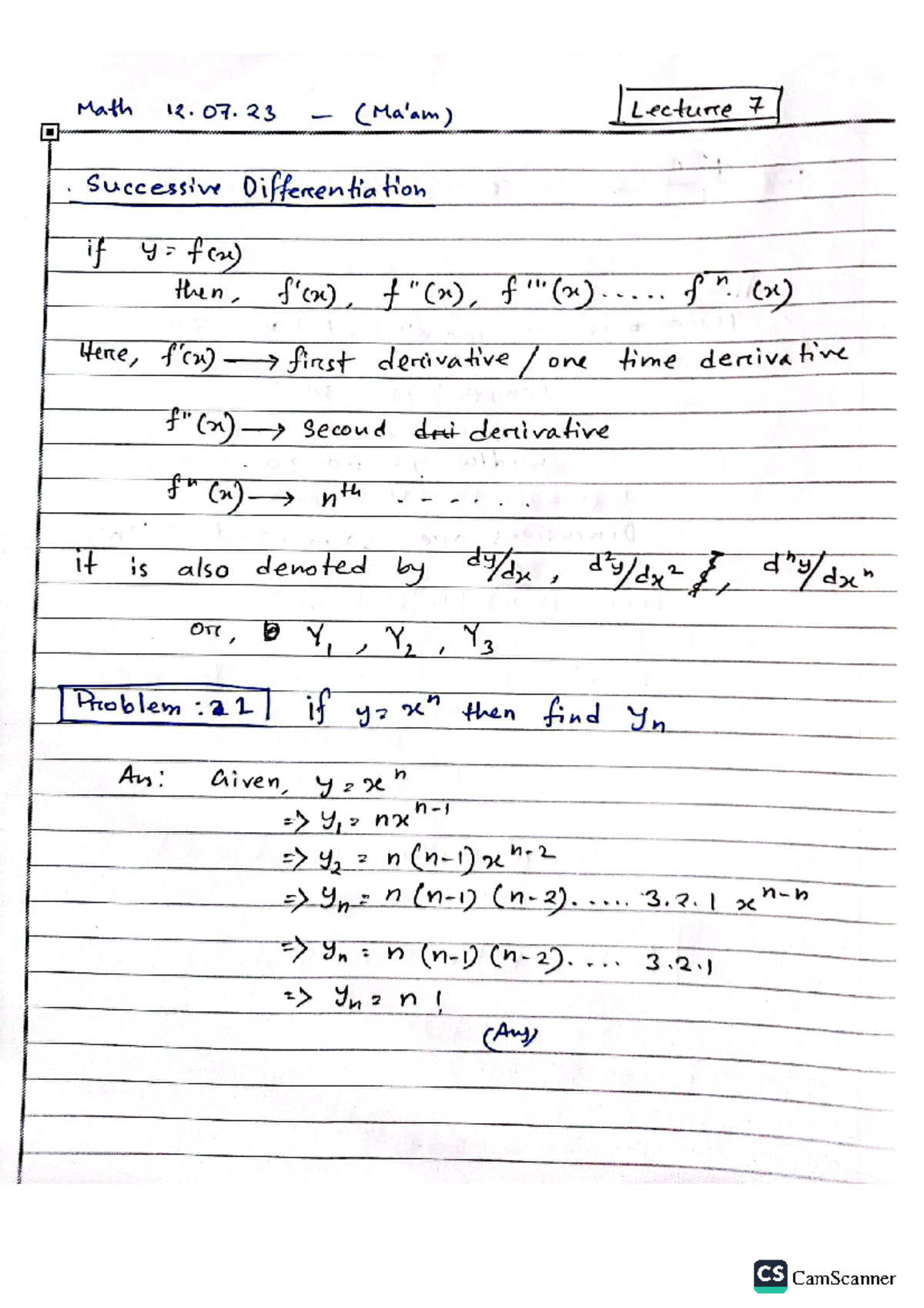 MATH Lecture- 7 - Calculus and Solid Geometry - Studocu