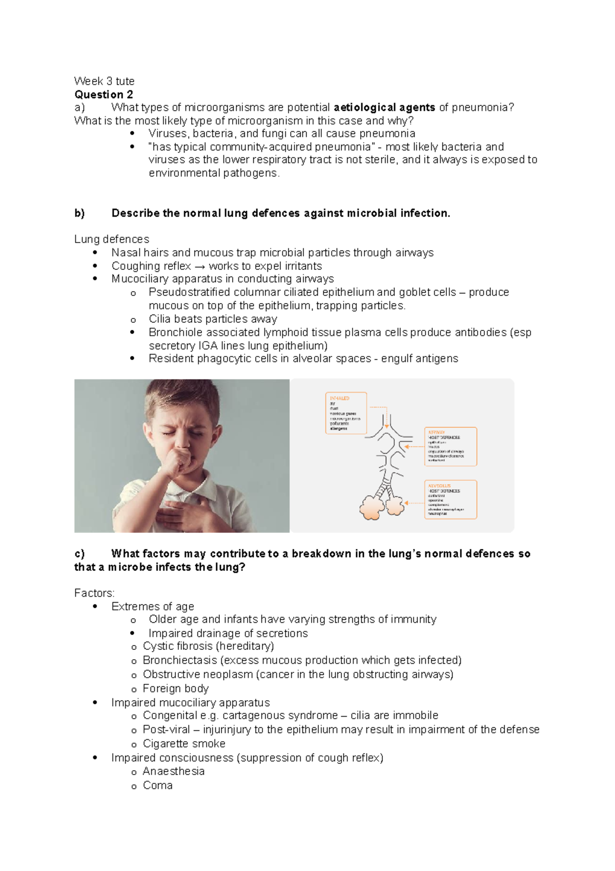 PATH WEEK 3 TUTE - Tutorial question and notes - PATH2201 - UNSW Sydney ...