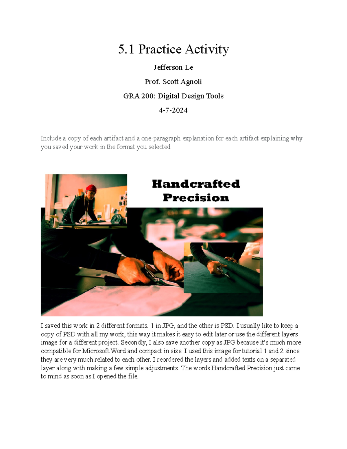 5.1 Practice Activity GRA-200 - 5 Practice Activity Jefferson Le Prof ...