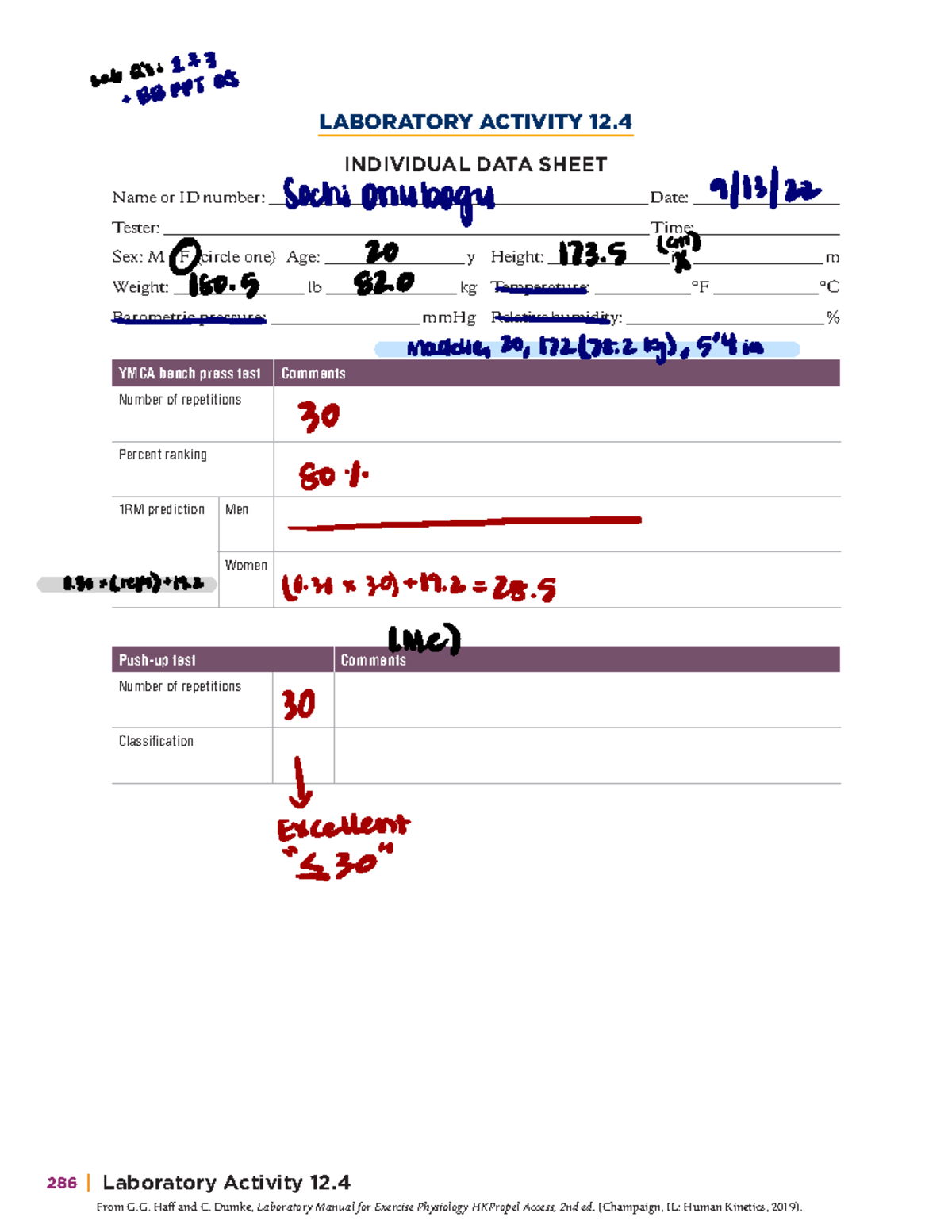 12 - Lecture notes - 286 LABORATORY ACTIVITY 12. ####### INDIVIDUAL ...