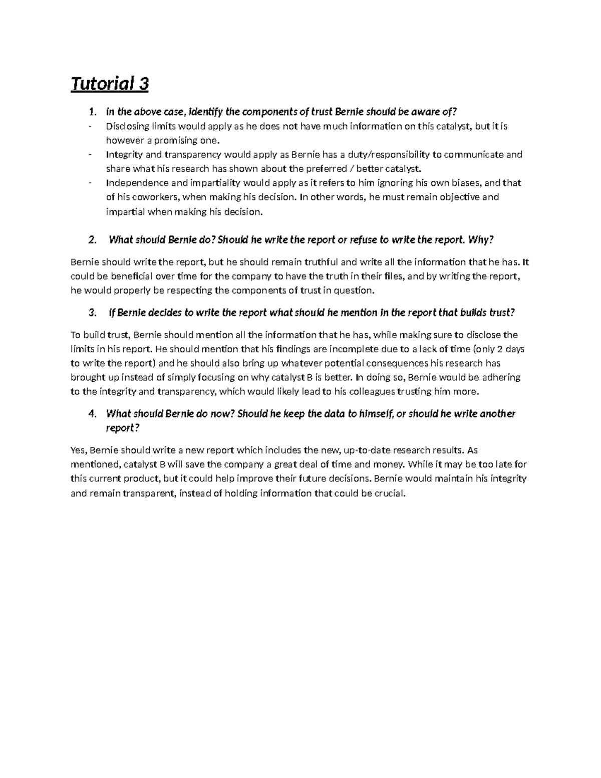 Tutorial 3 - Winter 2024 Assignment during class that must be submitted ...