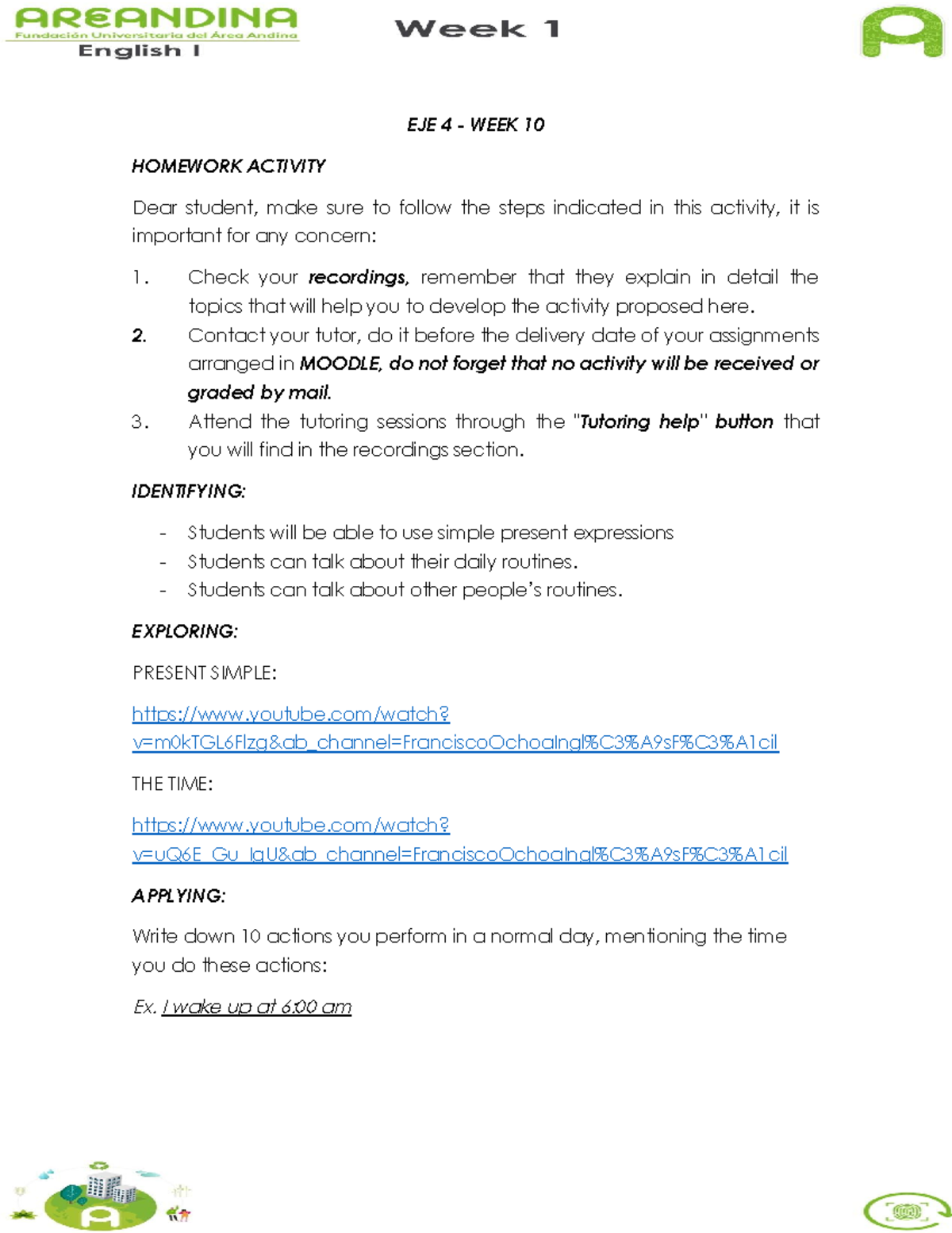 English 1 - EJE 4 - week 10 - EJE 4 - WEEK 10 HOMEWORK ACTIVITY Dear ...