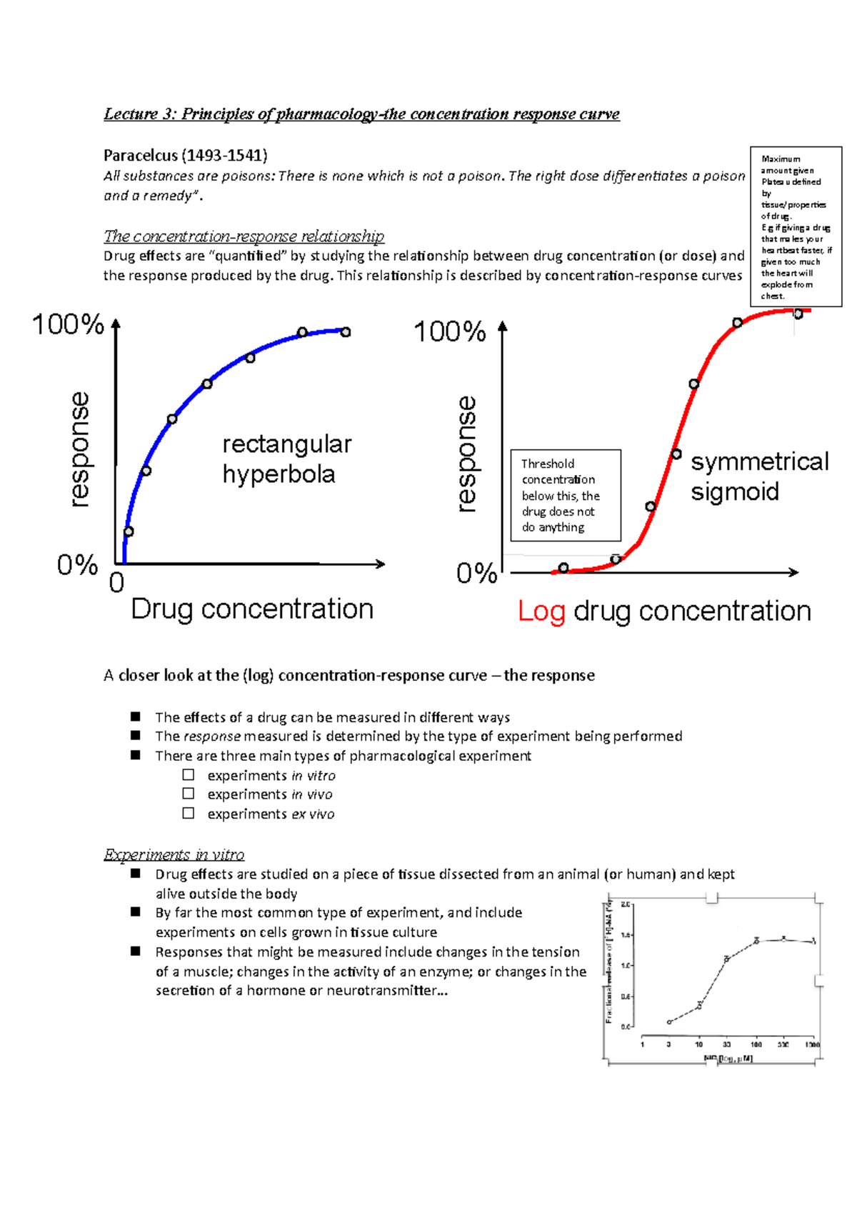 Lecture 3 - Ian McFadzeann - Lecture 3: Principles of pharmacology-the ...