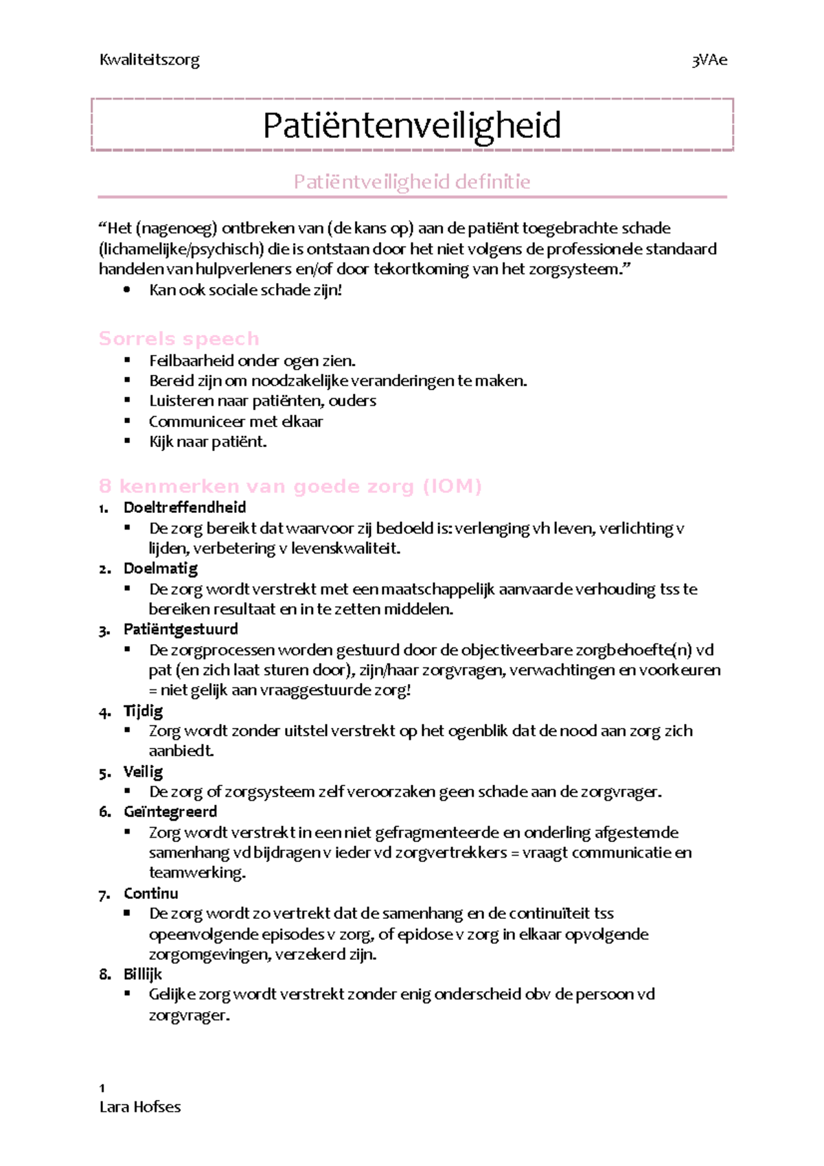 Patiëntveiligheid svt - Patiëntenveiligheid Patiëntveiligheid definitie ...