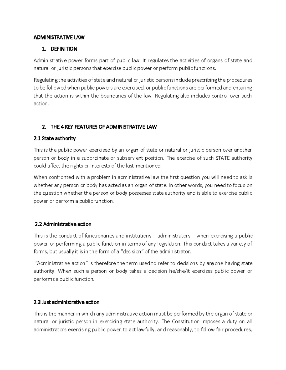 Public law and private law . Administrative Law - ADMINISTRATIVE LAW 1 ...