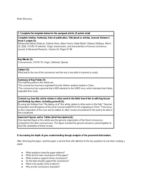 Lab 3 Write Up Introduction to Evolution II - Mak Monaco Laboratory 3 ...