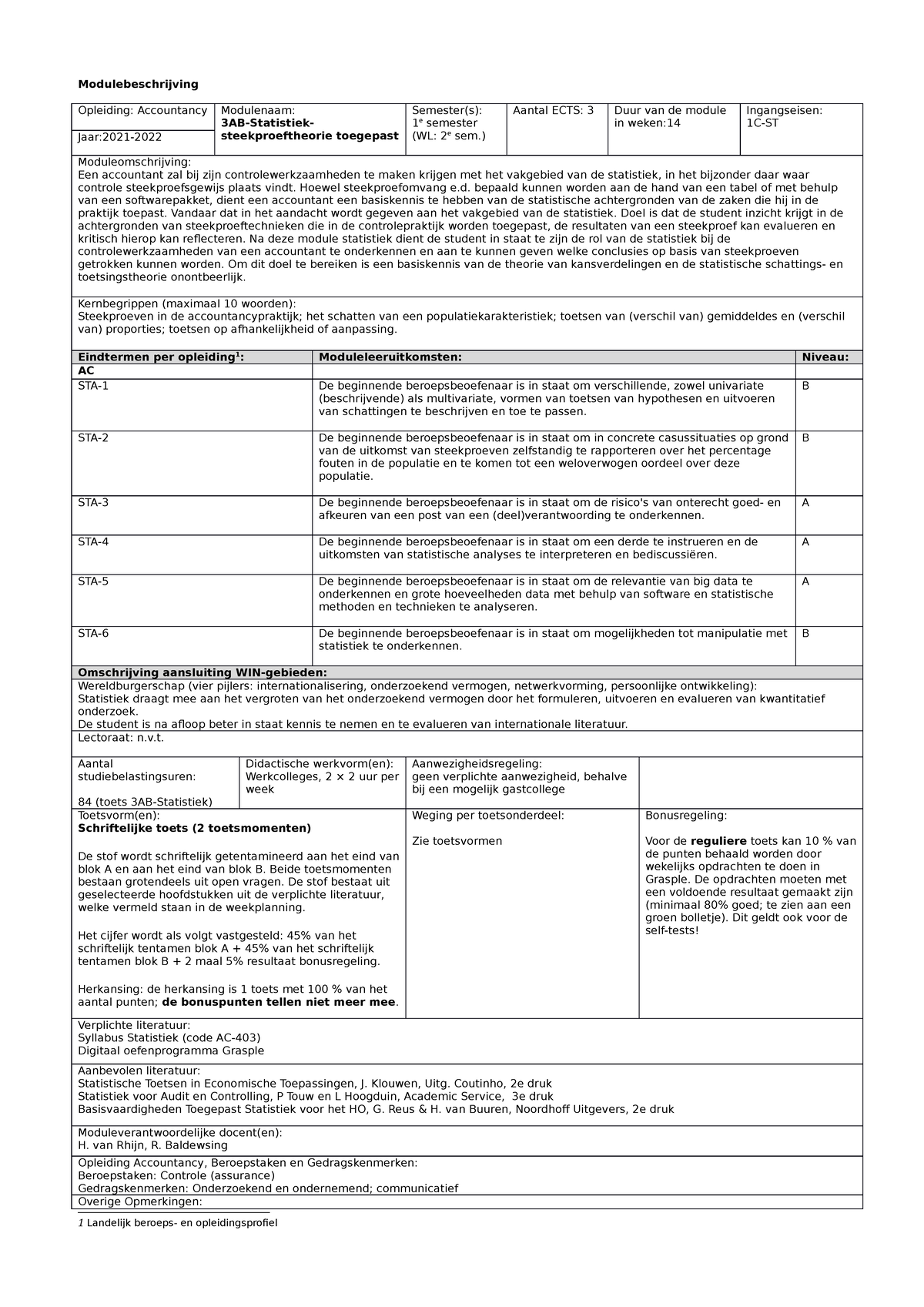 Modulebeschrijving 3AB-Statistiek 2021-2022 - Modulebeschrijving ...