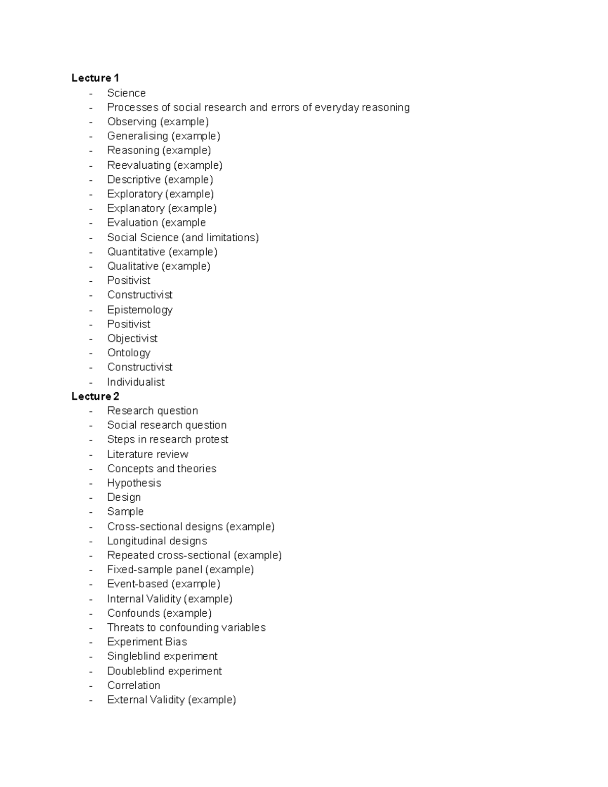 DRI Exam revision aid - examen voorbereiding - Lecture 1 - Science ...