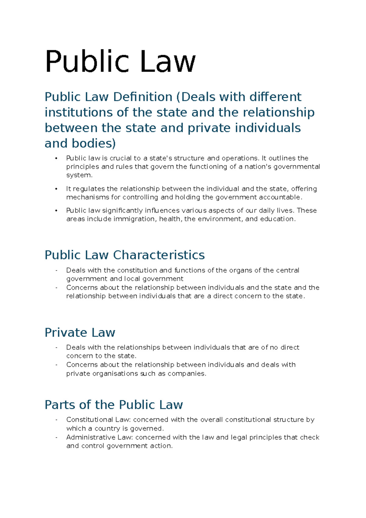 Public Law and UK Constitution - Public Law Public Law Definition ...