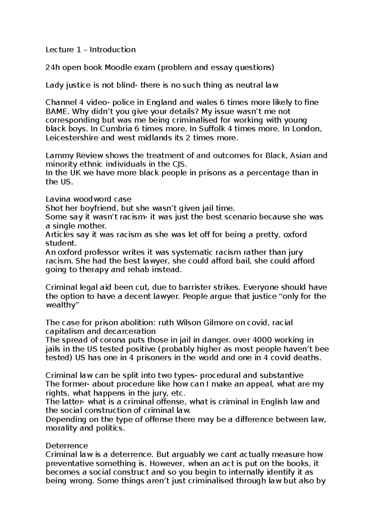 Lecture 1 - Lecture 1 – Introduction 24h open book Moodle exam (problem ...