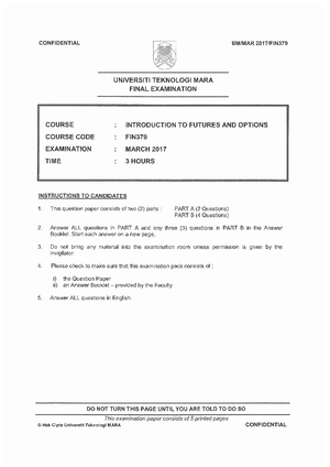 Simulation FIN377 UITM - / SAT FBM Sep 2020 Student’s Name : Student’s ...