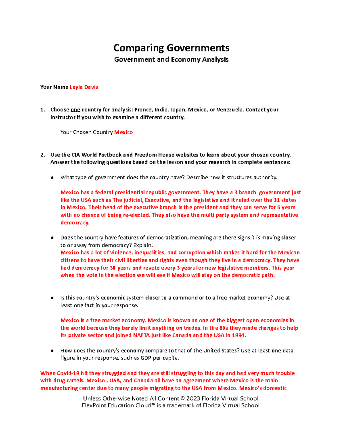 Comparing governments template - Comparing Governments Government and ...
