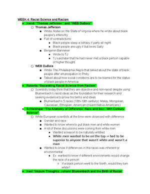 SOCI 307 - WEEK 1-3 - Lecture notes 1,2,3 - WEEK 1: Introduction ...