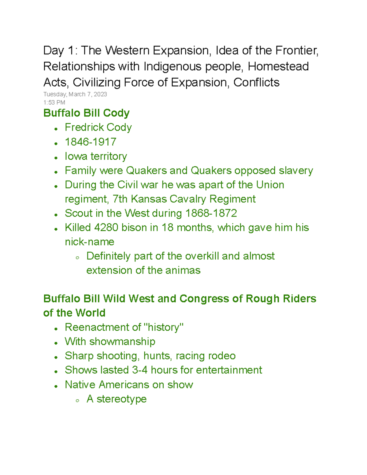 Module 3 Day 1 USCS - The Western Expansion, Idea of the Frontier ...