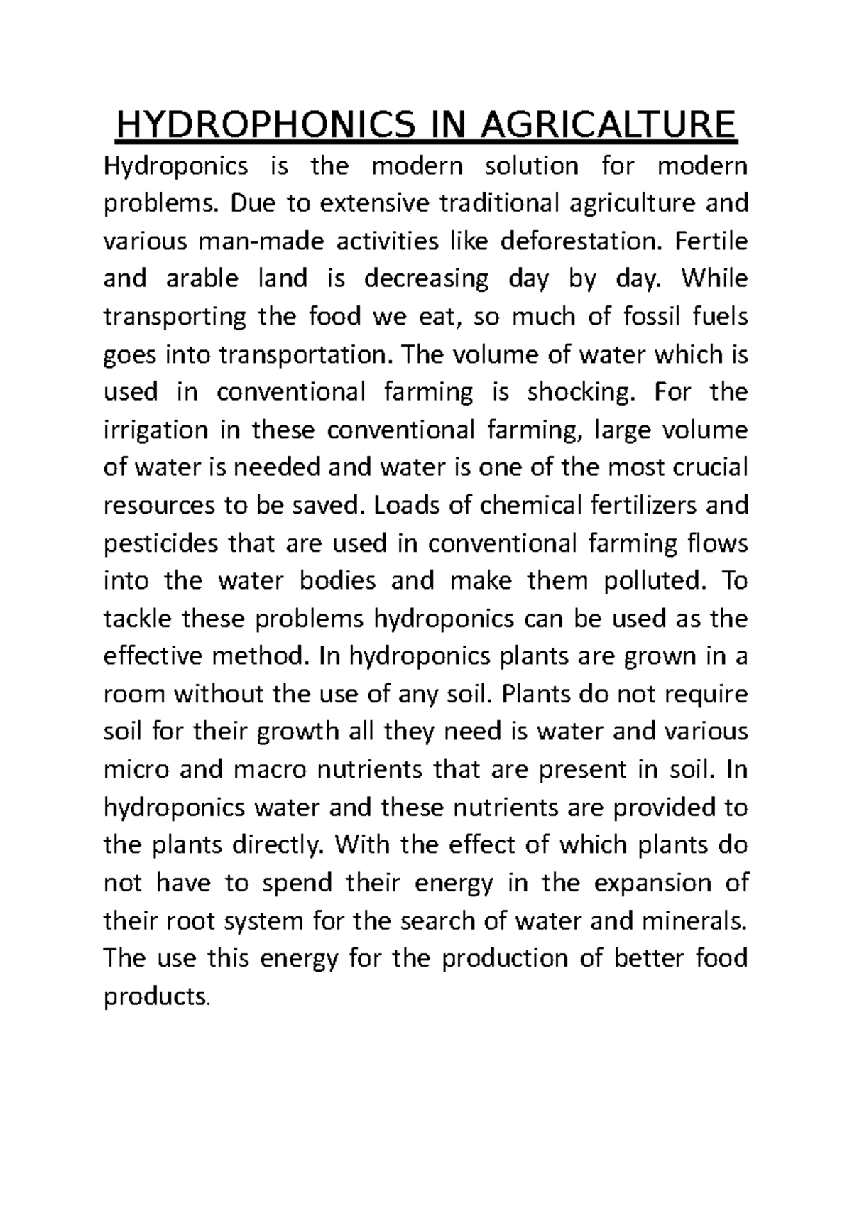 Hydroponics is the modern solution for modern problems 2 - HYDROPHONICS ...