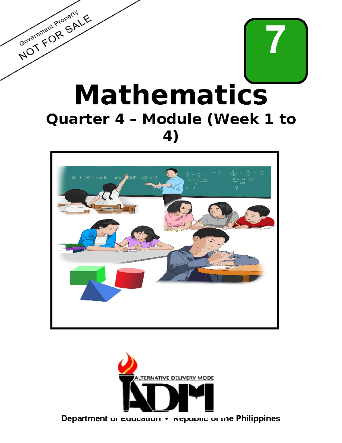 4TH Quarter Grade 7 Module Week 5 9 - Mathematics Quarter 4 – Module ...