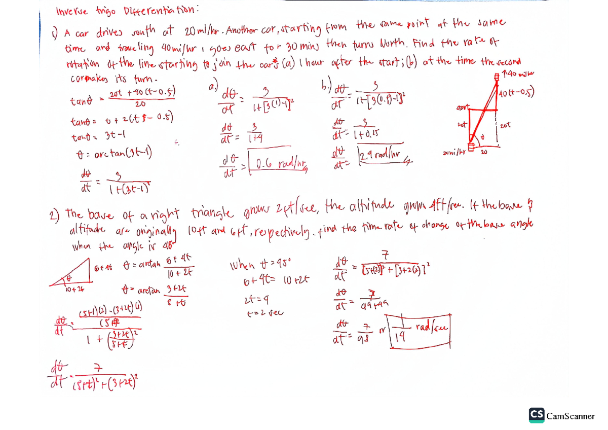 5 Application of Derivatives Inverse Trigo - Inverse trigo ...