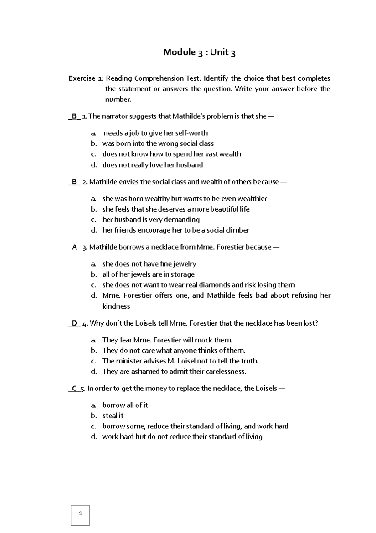 LIT111 B Module 3 UNIT3 Exercises - Module 3 : Unit 3 Exercise 1 ...