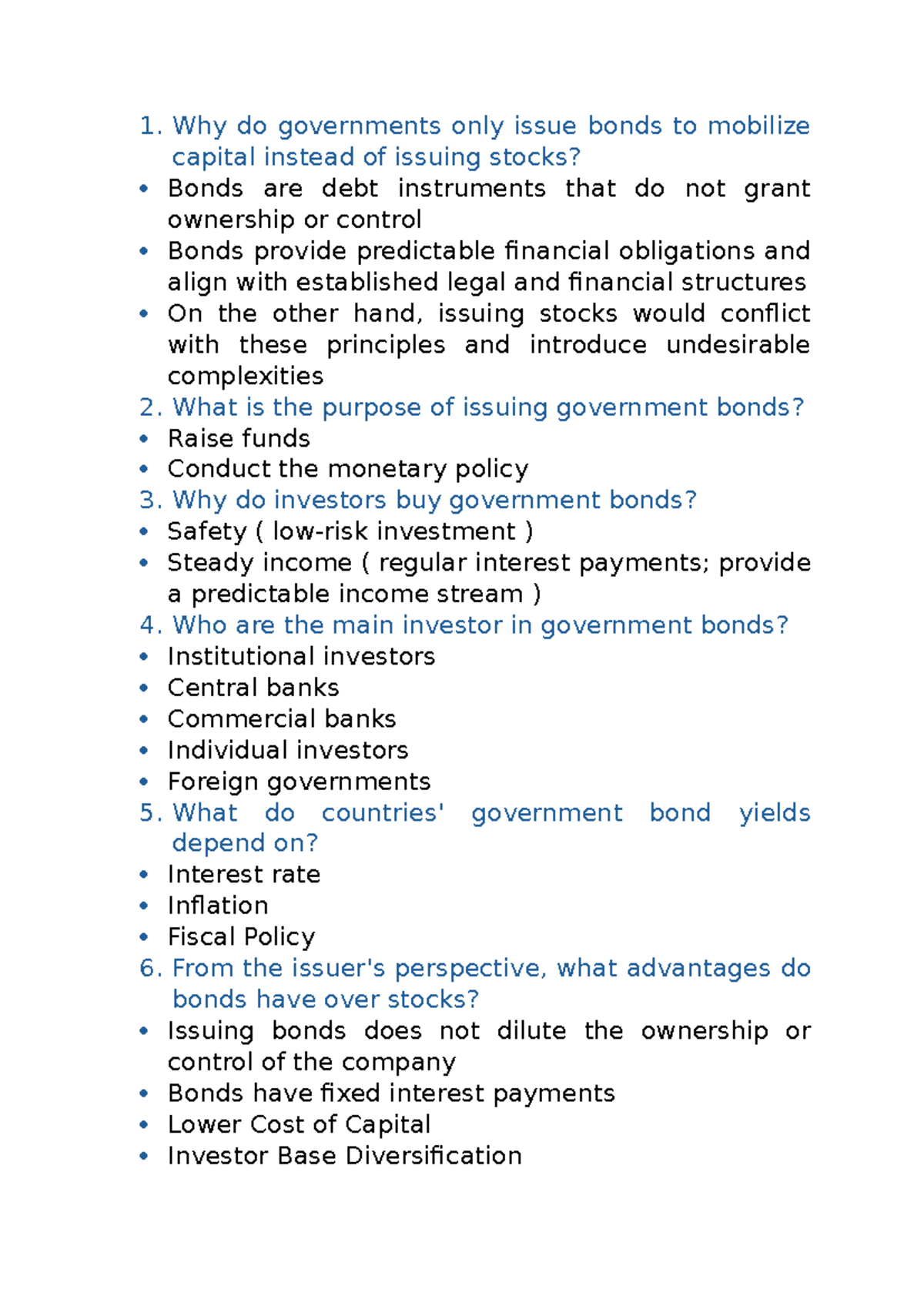 The bond market questions 2 - Why do governments only issue bonds to ...
