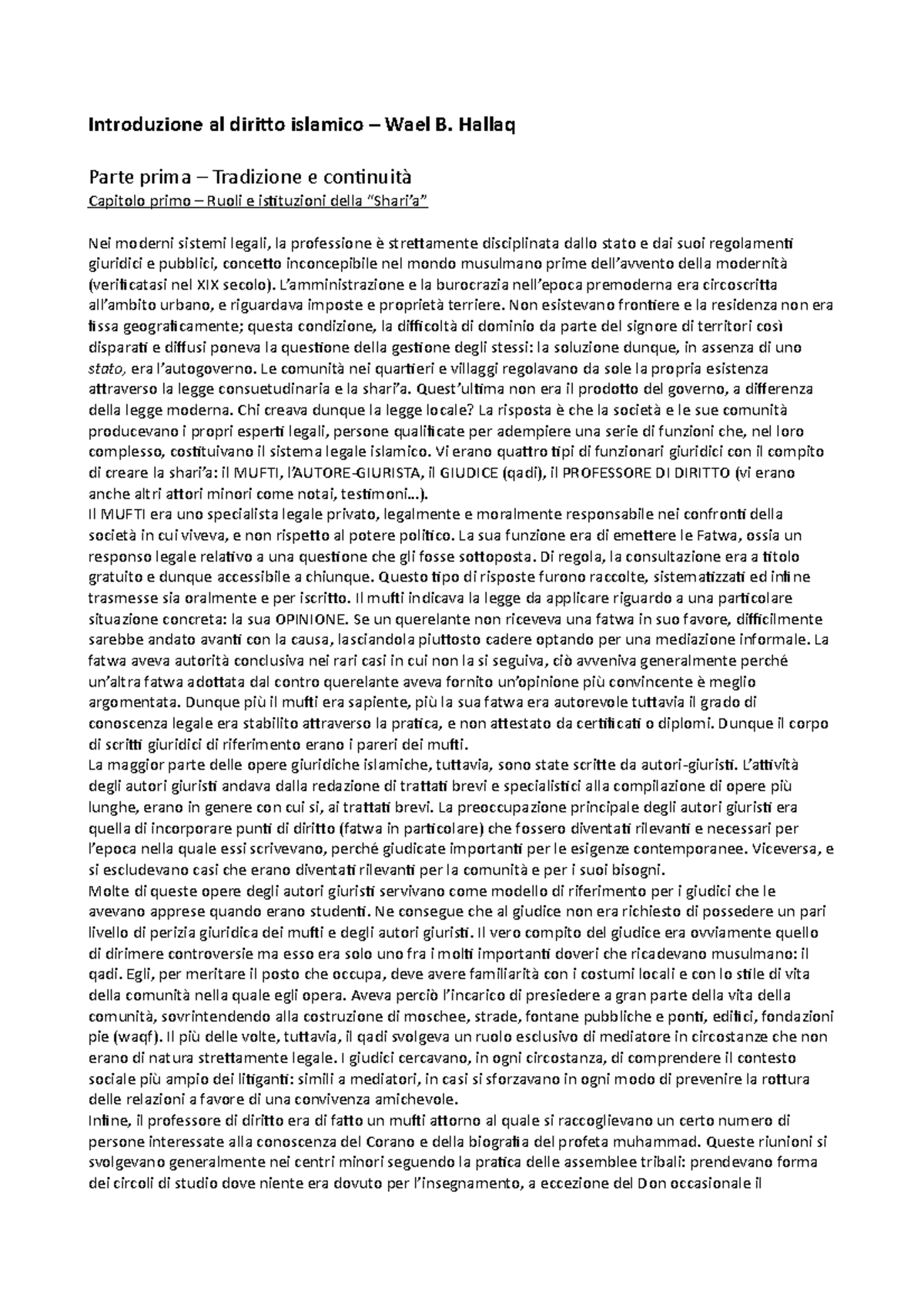 Introduzione al diritto islamico hallaq - Introduzione al diritto ...