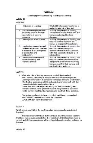 Field Study 1 ep6 done - Fs1 book - Field Study 1 Learning Episode 6 ...