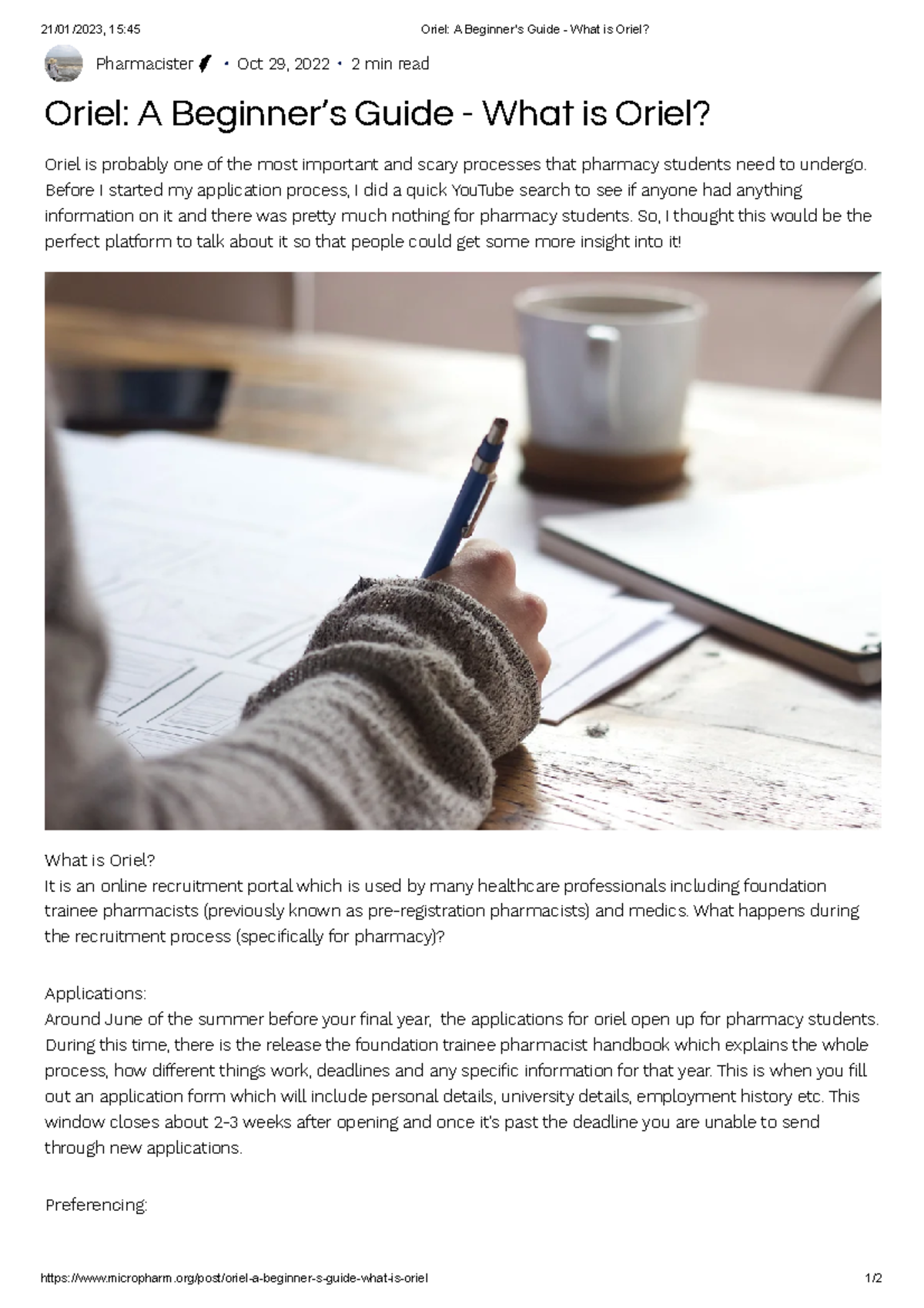 Beginner's guide to Oriel - 21/01/2023, 15:45 Oriel: A Beginner’s Guide ...