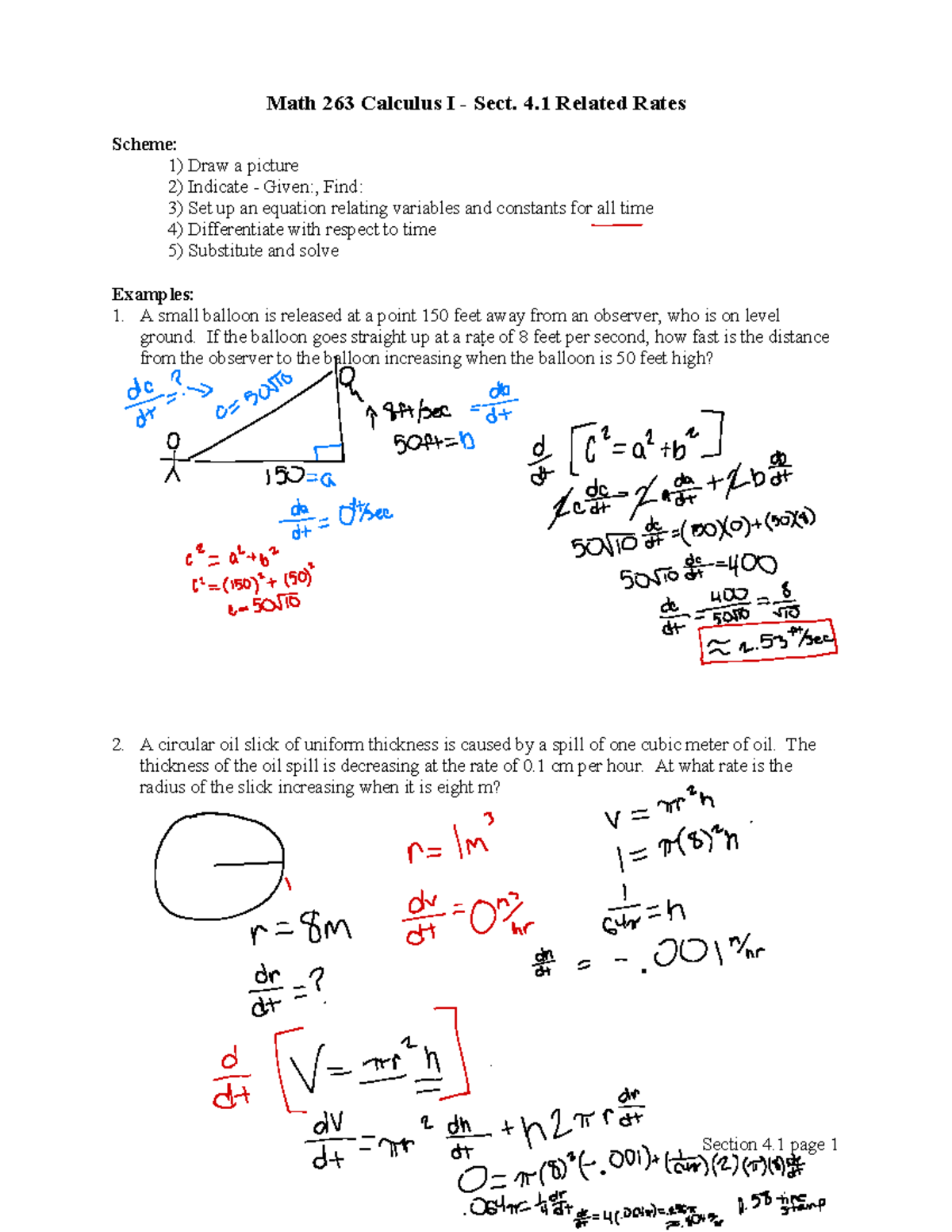 263+-Sec4 - Girl idk gimme my answers - Section page 1 Math 263 ...