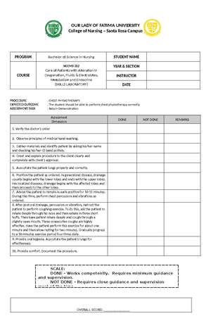Draping Mayo Table - PERIOPERATIVE RLE CHECKLIST 1 Procedure: DRAPING ...