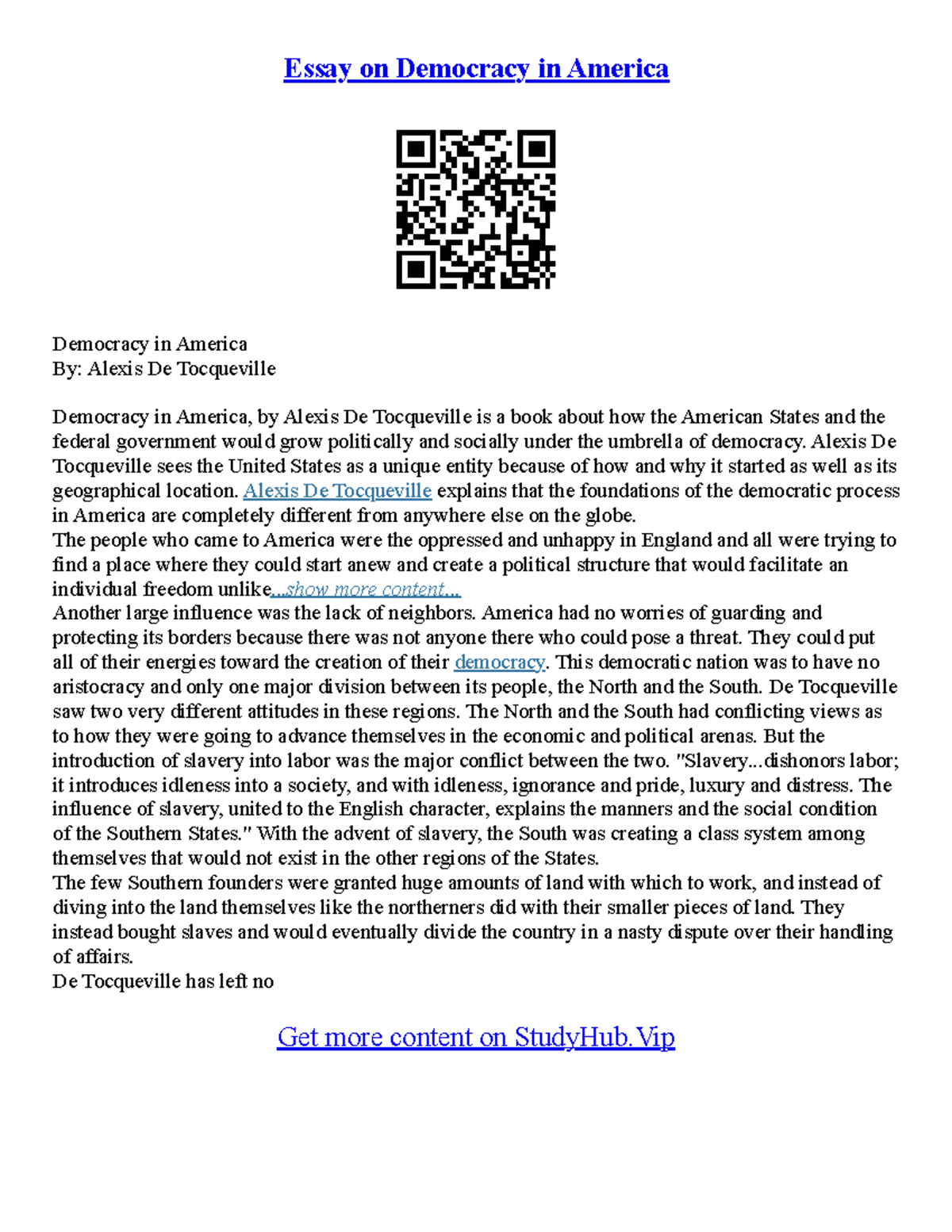 Write An Essay On Democracy - Essay on Democracy in America Democracy ...